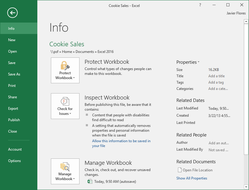 Excel 2016 Getting Started With Excel Page 5