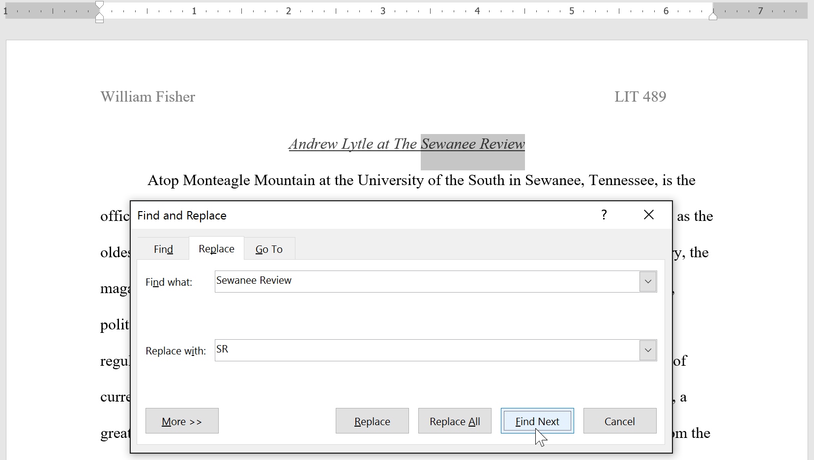 Using Find And Replace Word 2016 Tutorial Office Word