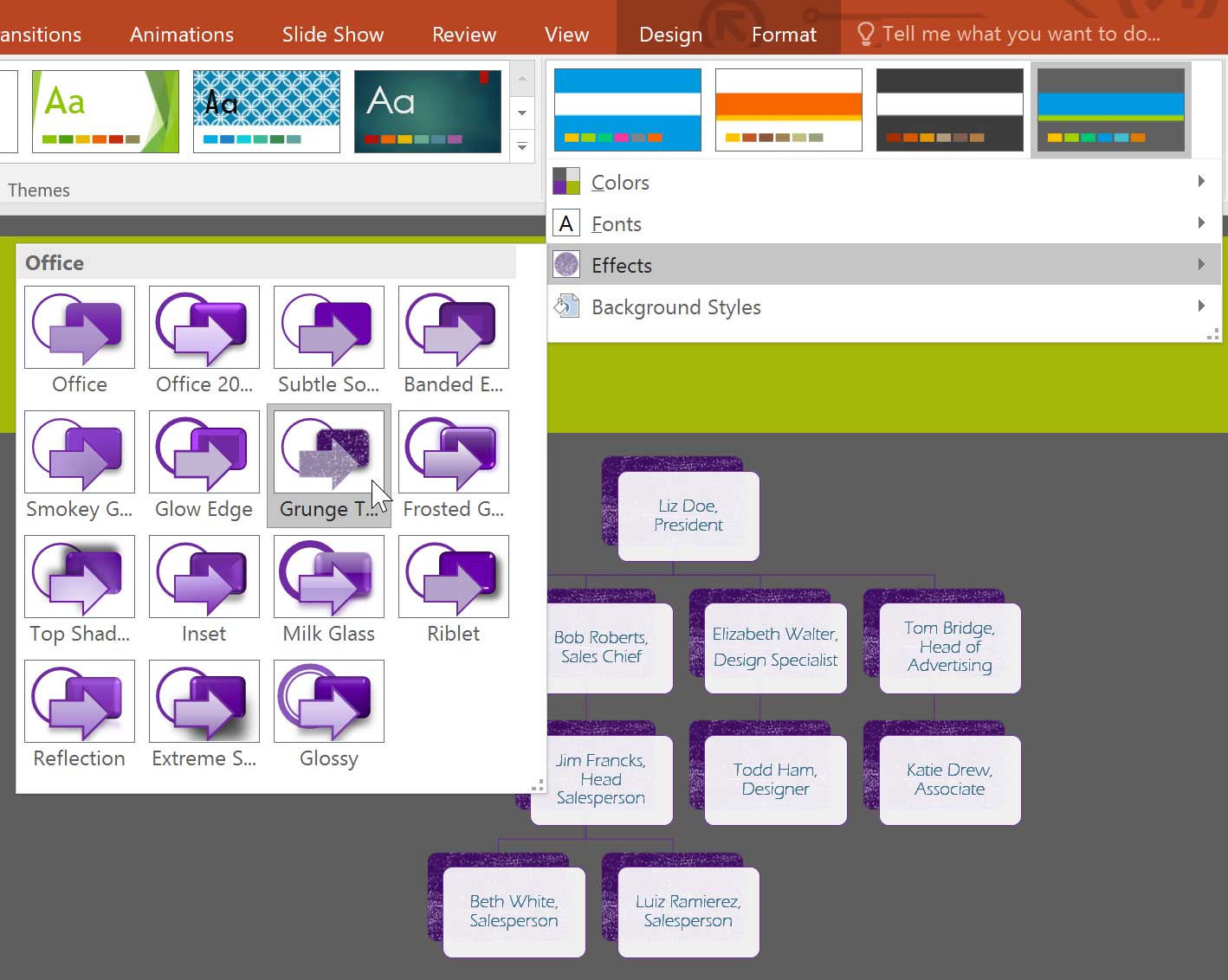 PowerPoint 2016 Modifying Themes Page 3