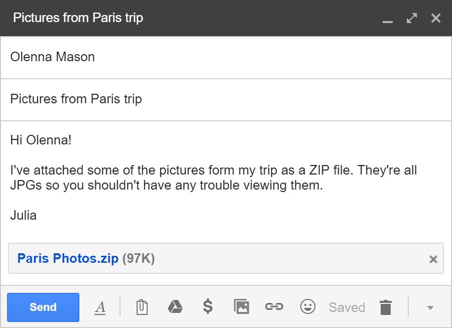Write An Email To Peter 