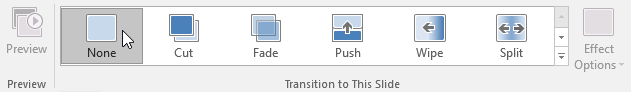 PowerPoint 2016 Applying Transitions