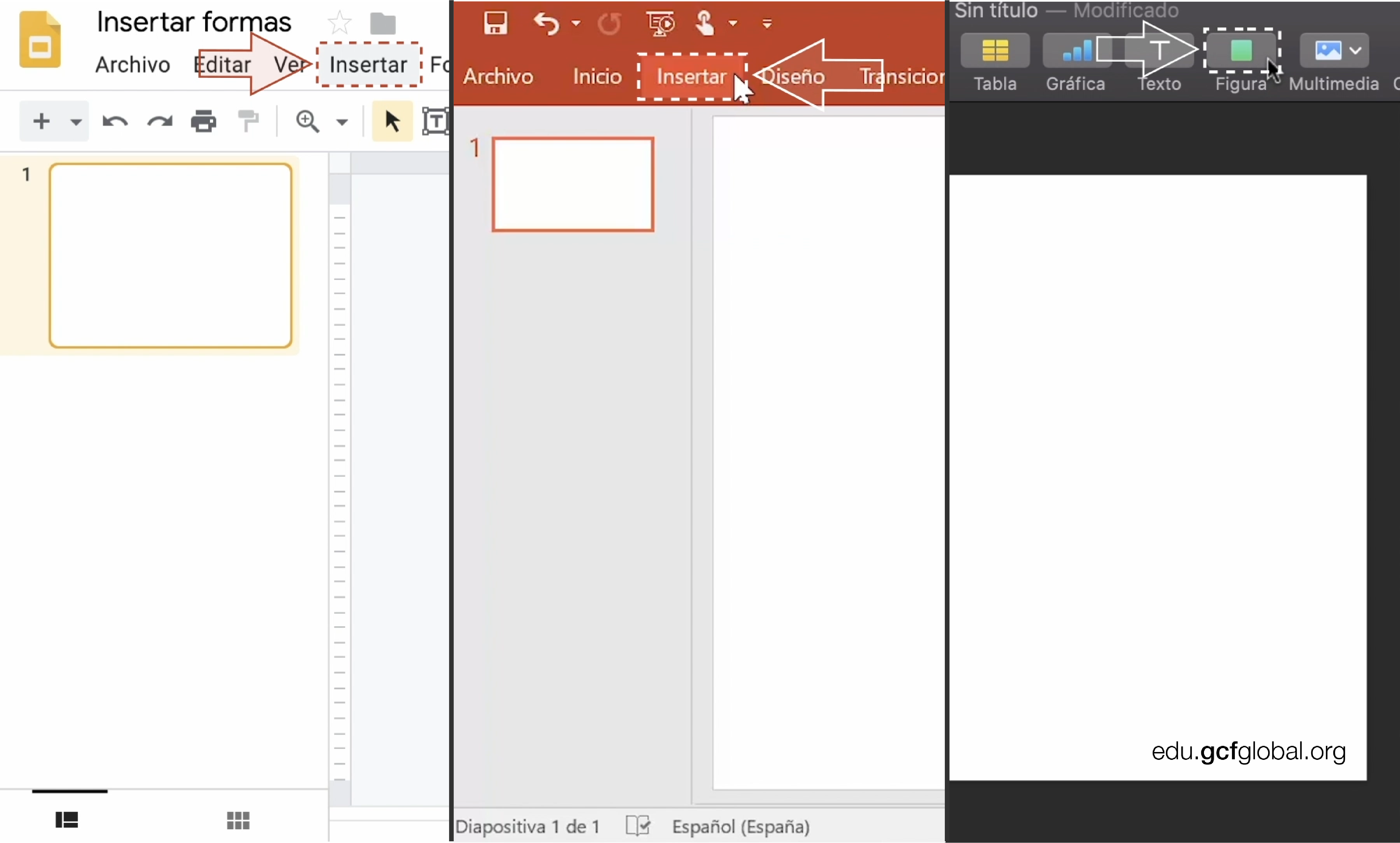 Presentaciones básicas: Insertar formas en diapositivas