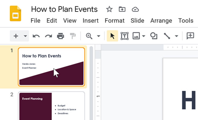 Google Slides Voice Type Speaker Notes