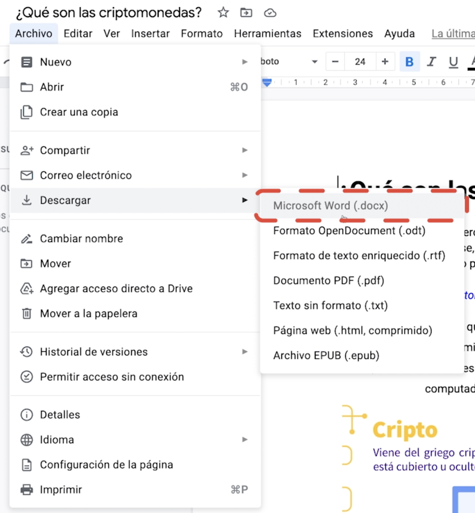 Google Docs: ¿Cómo descargar y convertir documentos de Google Docs?