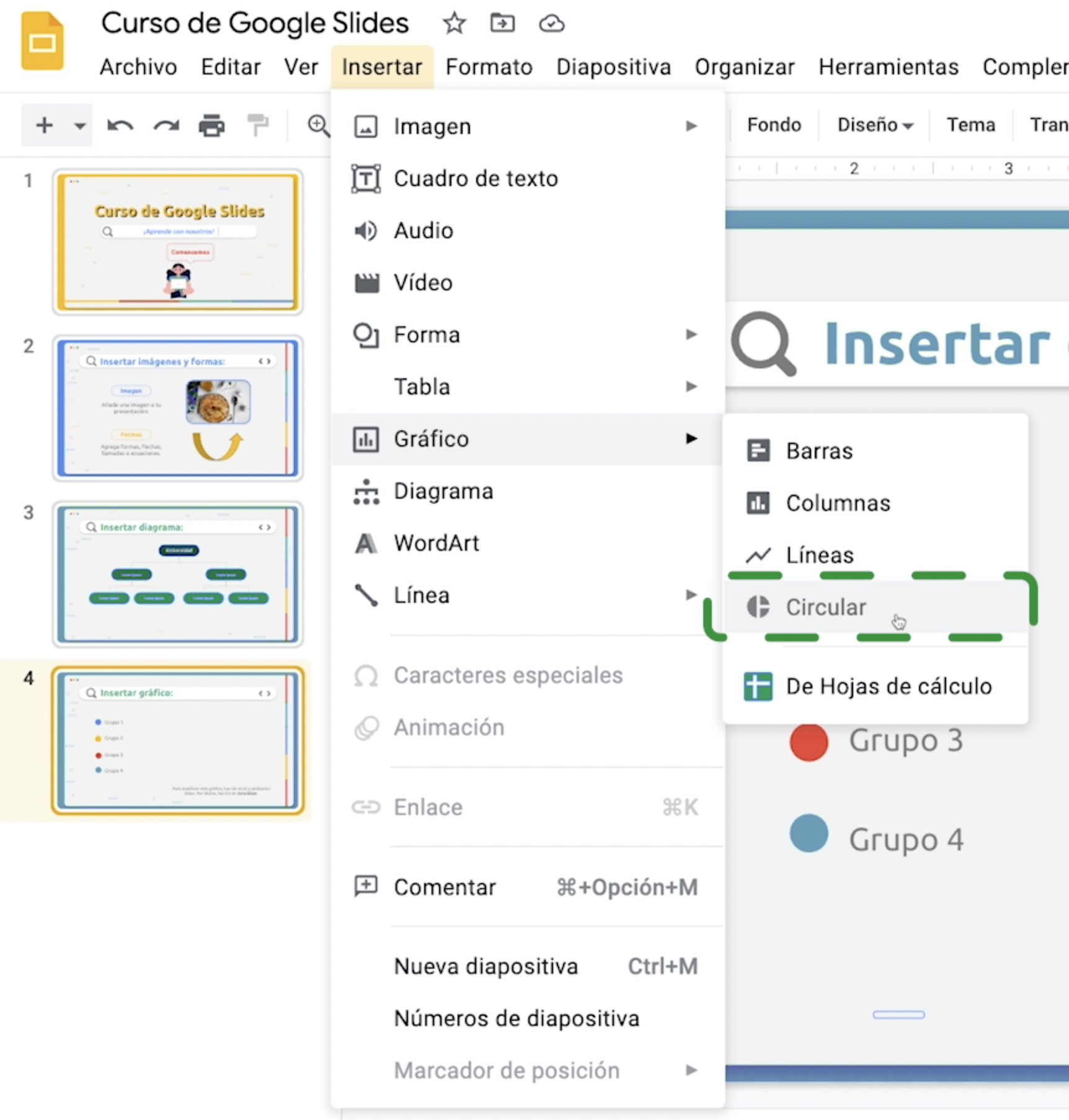 Google Slides: ¿Cómo insertar diagramas y gráficos en Google Slides?