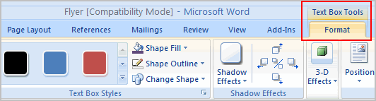 Word 2007 Working With Text Boxes