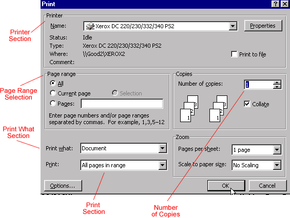 Office 2000 Basics Dialog Boxes