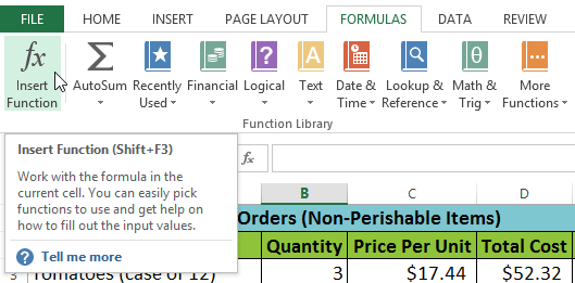 Excel 2013 Functions
