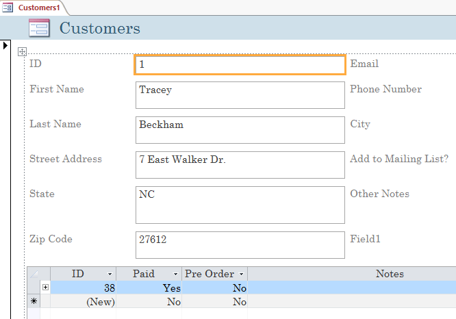 Microsoft Access Form Psawediva