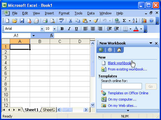 Excel 2003 Create Open And Save Workbooks